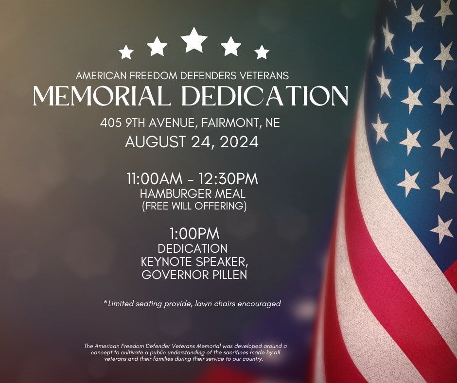 American Freedom Defenders Veterans Memorial Dedication | Nebraska Department of Veterans' Affairs